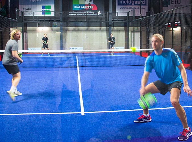 5 flotte padelbaner fra A-Sport. Klik her for mere information