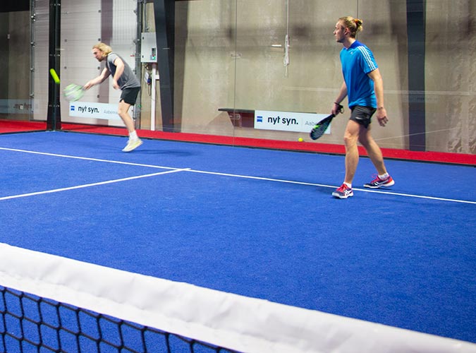 5 flotte padelbaner fra A-Sport. Klik her for mere information